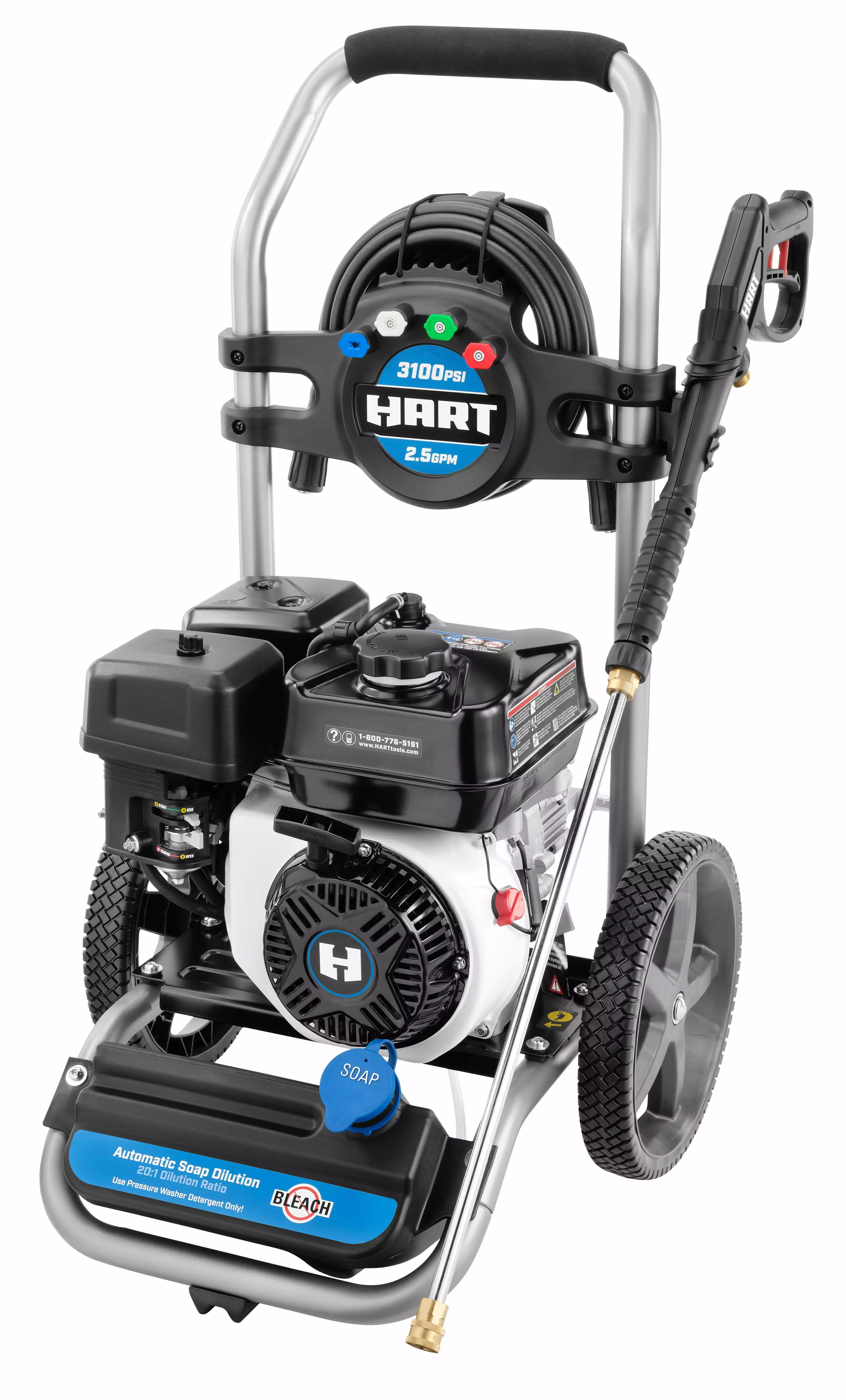 HART 3100 PSI 2.5 GPM 212cc 4-Cycle OHV Gas Powered Cold Water Pressure ...