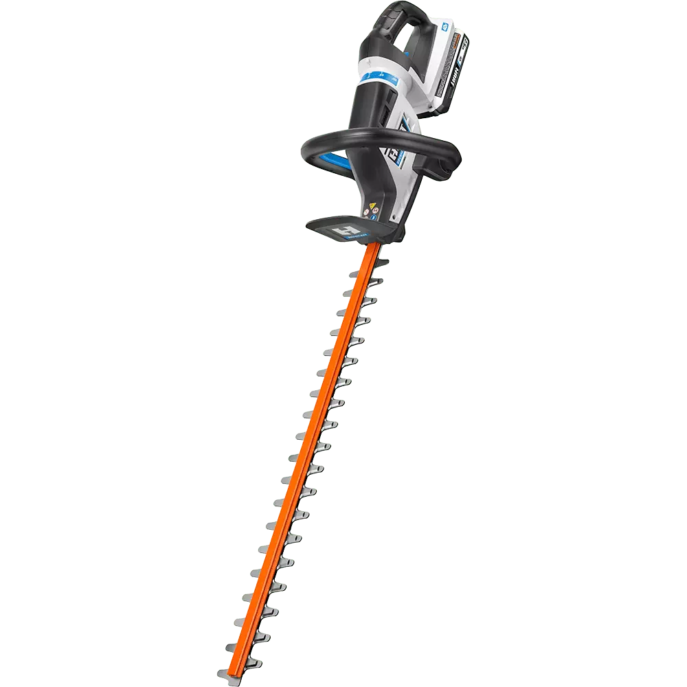 HART 40-Volt 26-inch Cordless Brushless Hedge Trimmer Kit. (1) 2.5Ah ...
