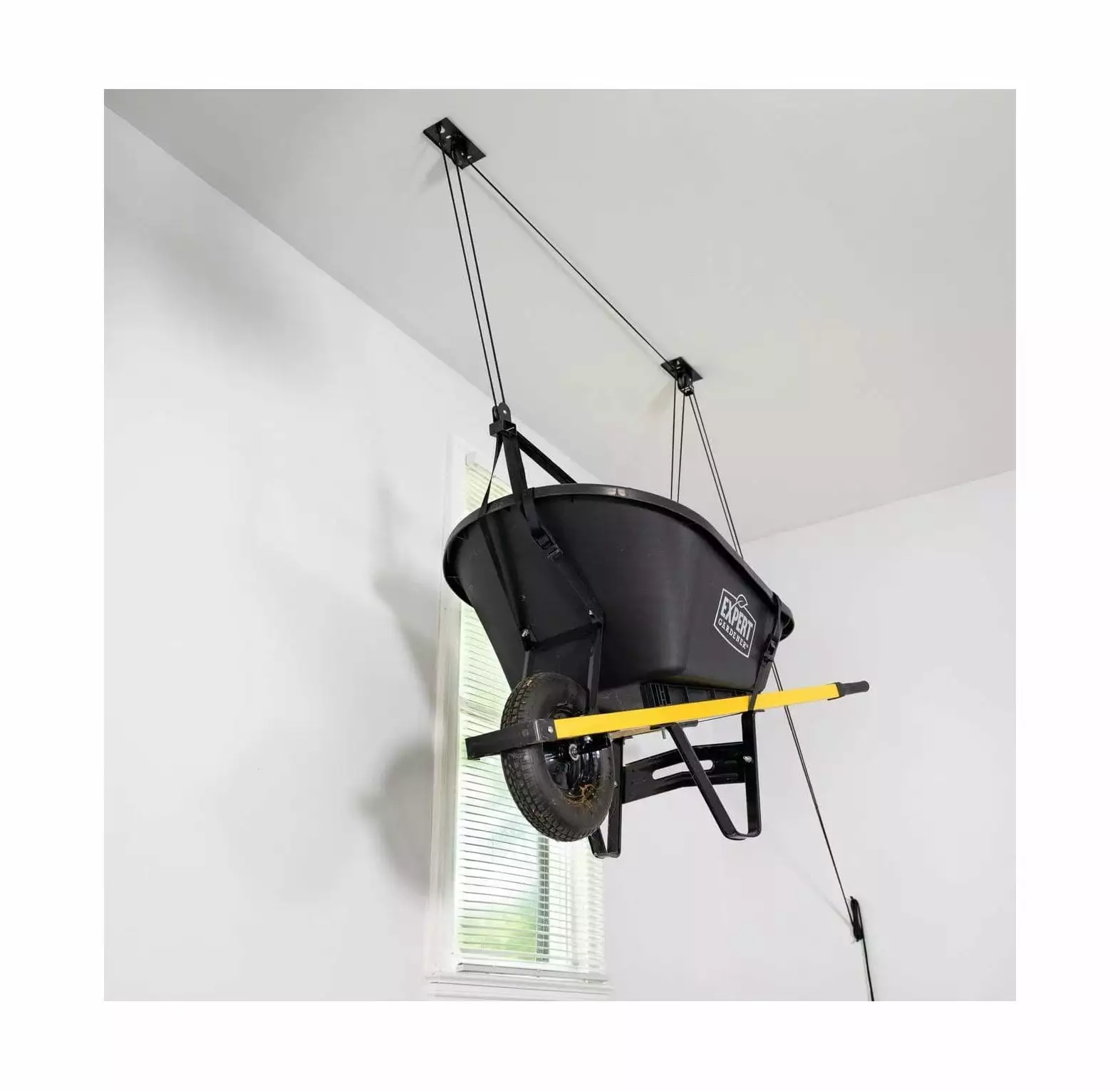 HYYYYH Wheelbarrow Ceiling Hoist. Essential Garage Storage Pulley ...