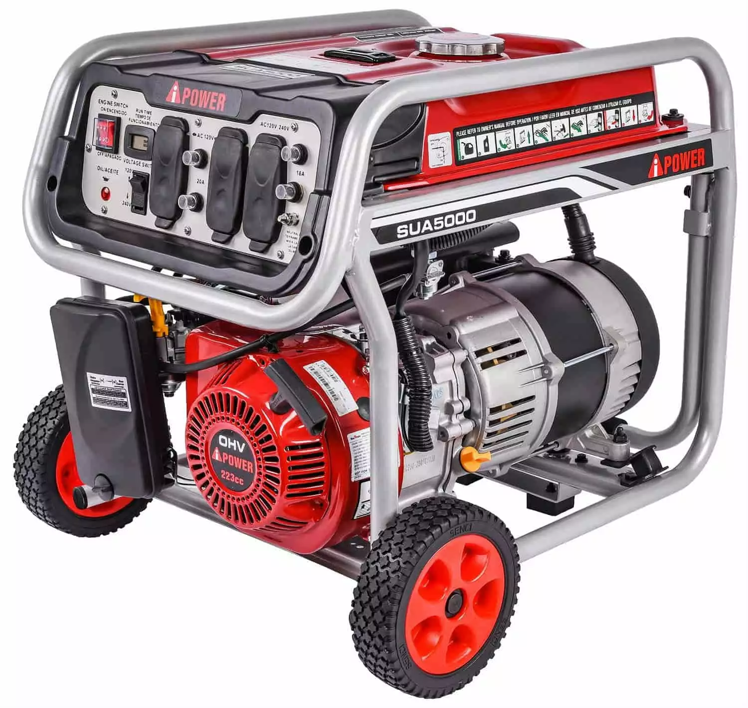 JEGS 86065 Travel-friendly Generator 5000 Starting Watts 4250 Running ...