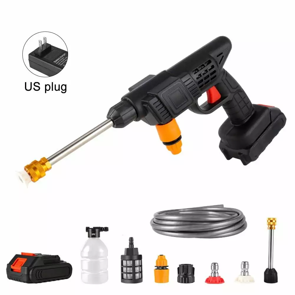 LLDI 70Bar Wireless Electric High Pressure Washer Rechargeable Car Wash Water Machine - Outdoor ...