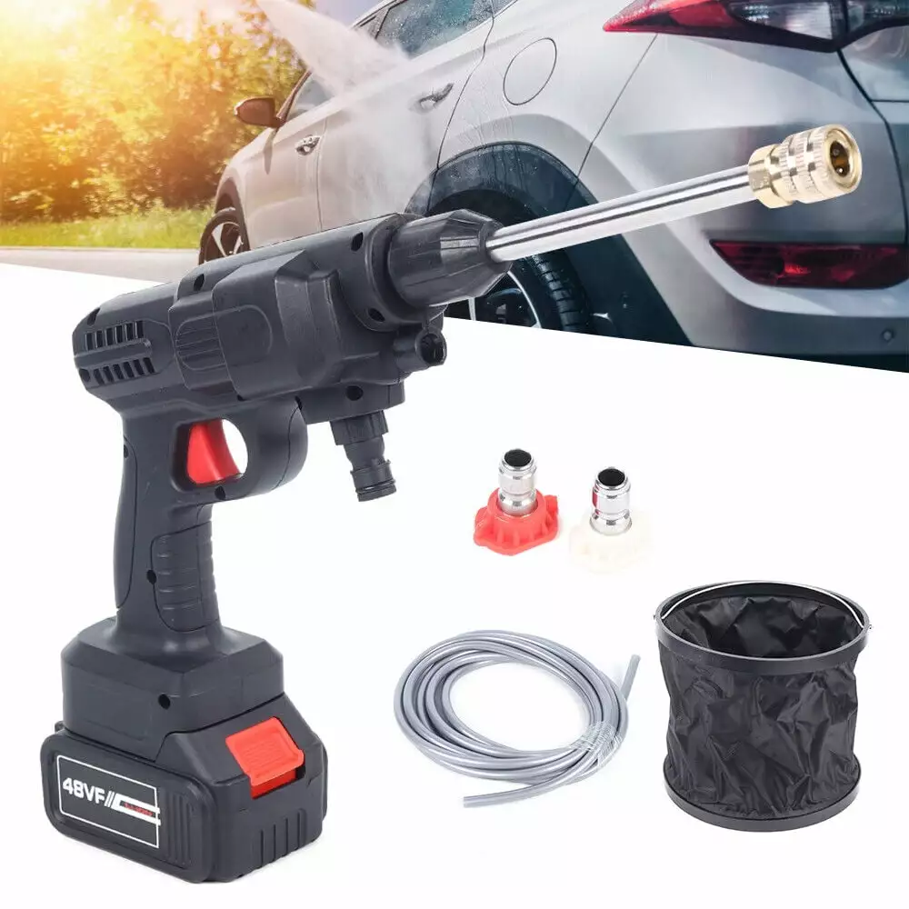 Miumaeov 21V Cordless High Pressure Car Washer Gun Water Spray Gun ...