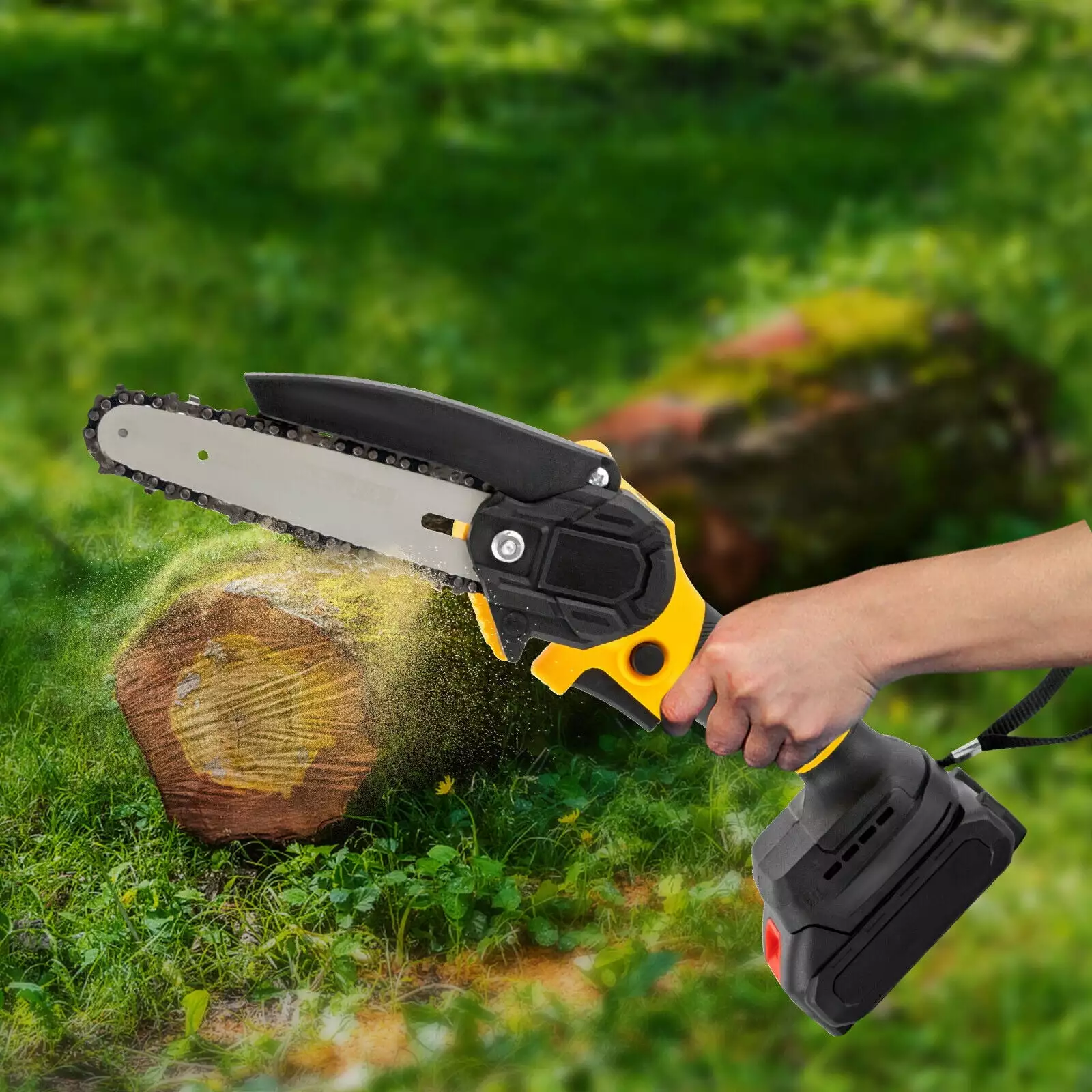 Miumaeov 6 Cordless Electric Mini Chainsaw Chain Saw Handheld For Tree ...