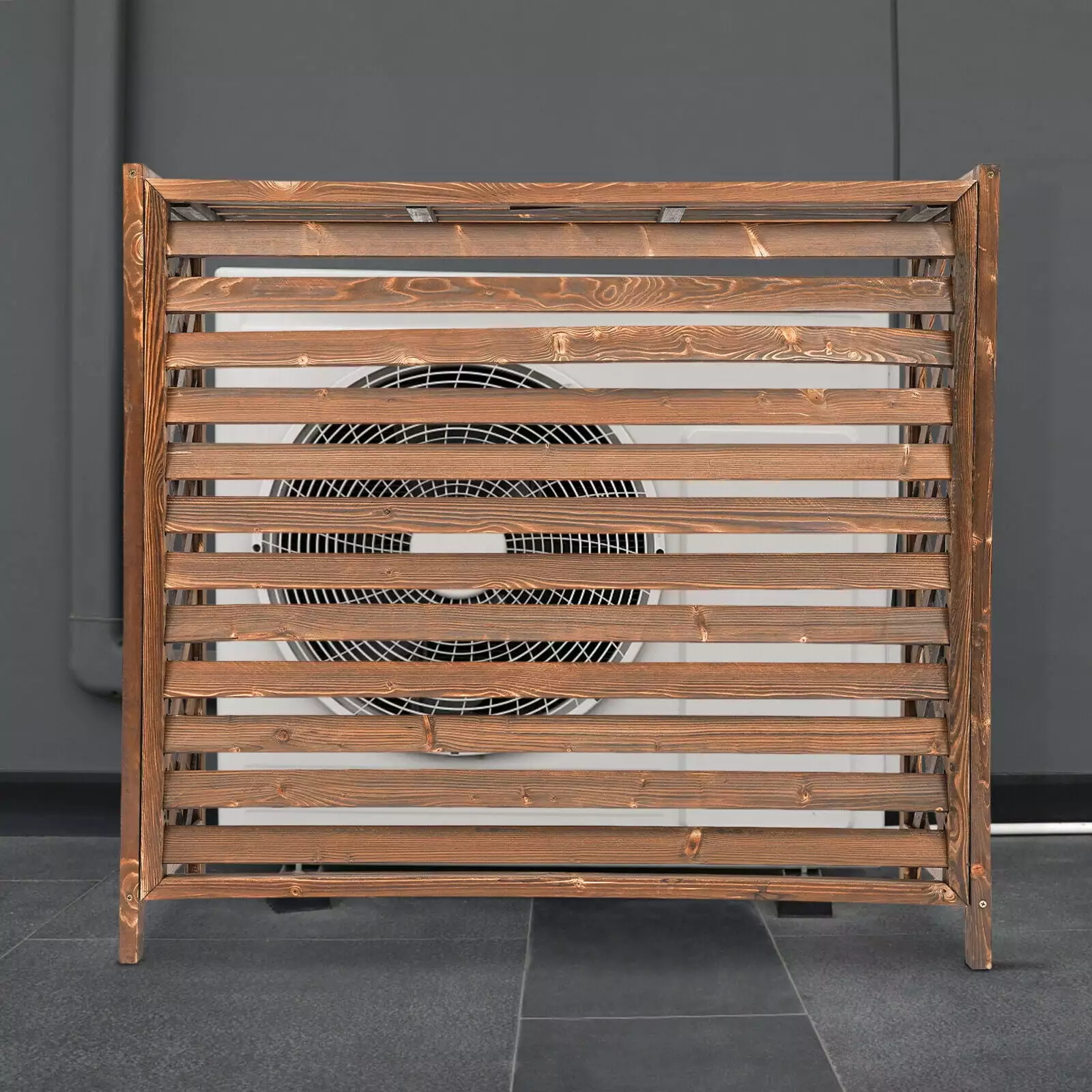 Miumaeov Wooden Air Conditioner Fence 39.37 * 16.93 * 37.01inch Outdoor ...