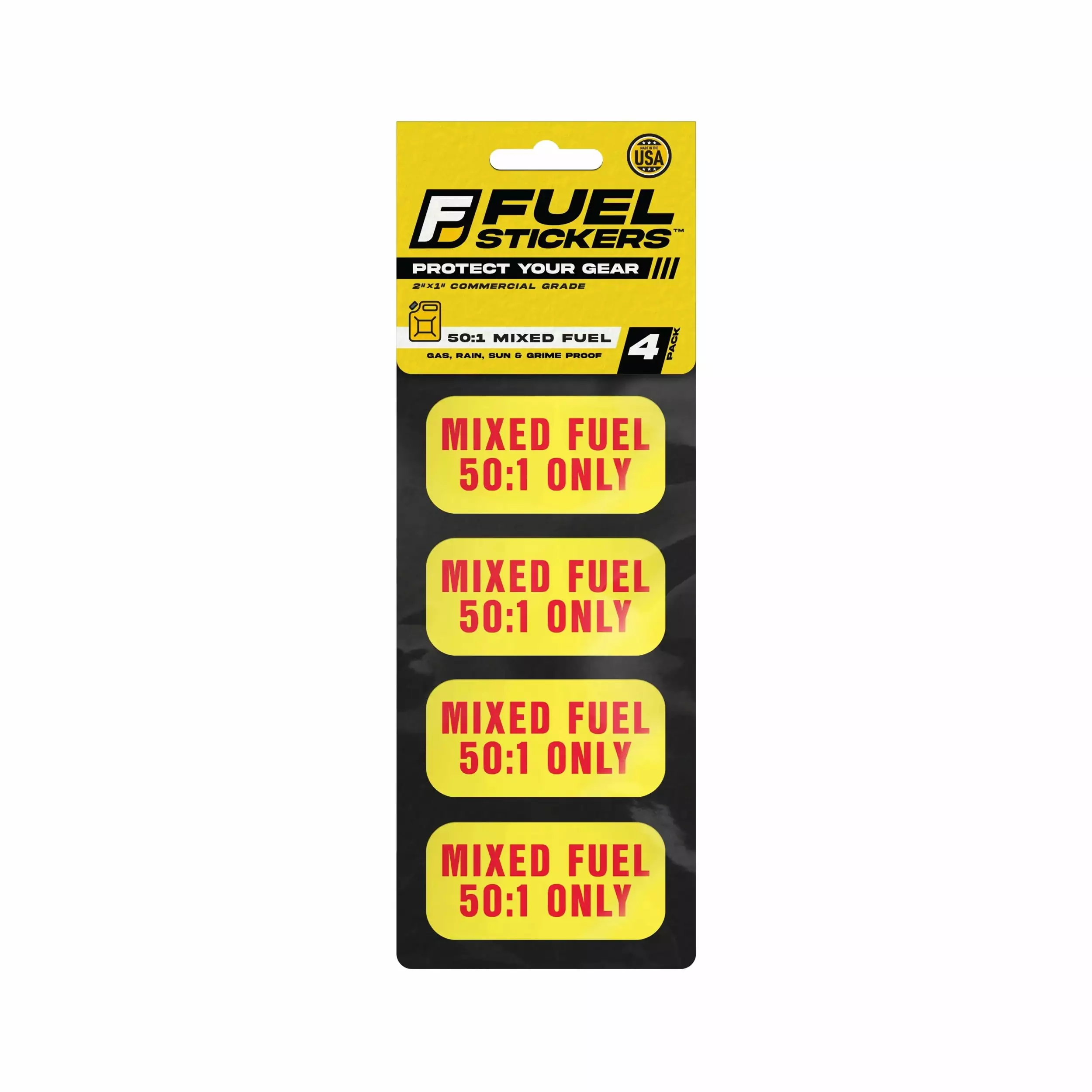 Mixed Fuel Only Stickers 50:1 | 2x1 | 4 Labels - Outdoor Power ...