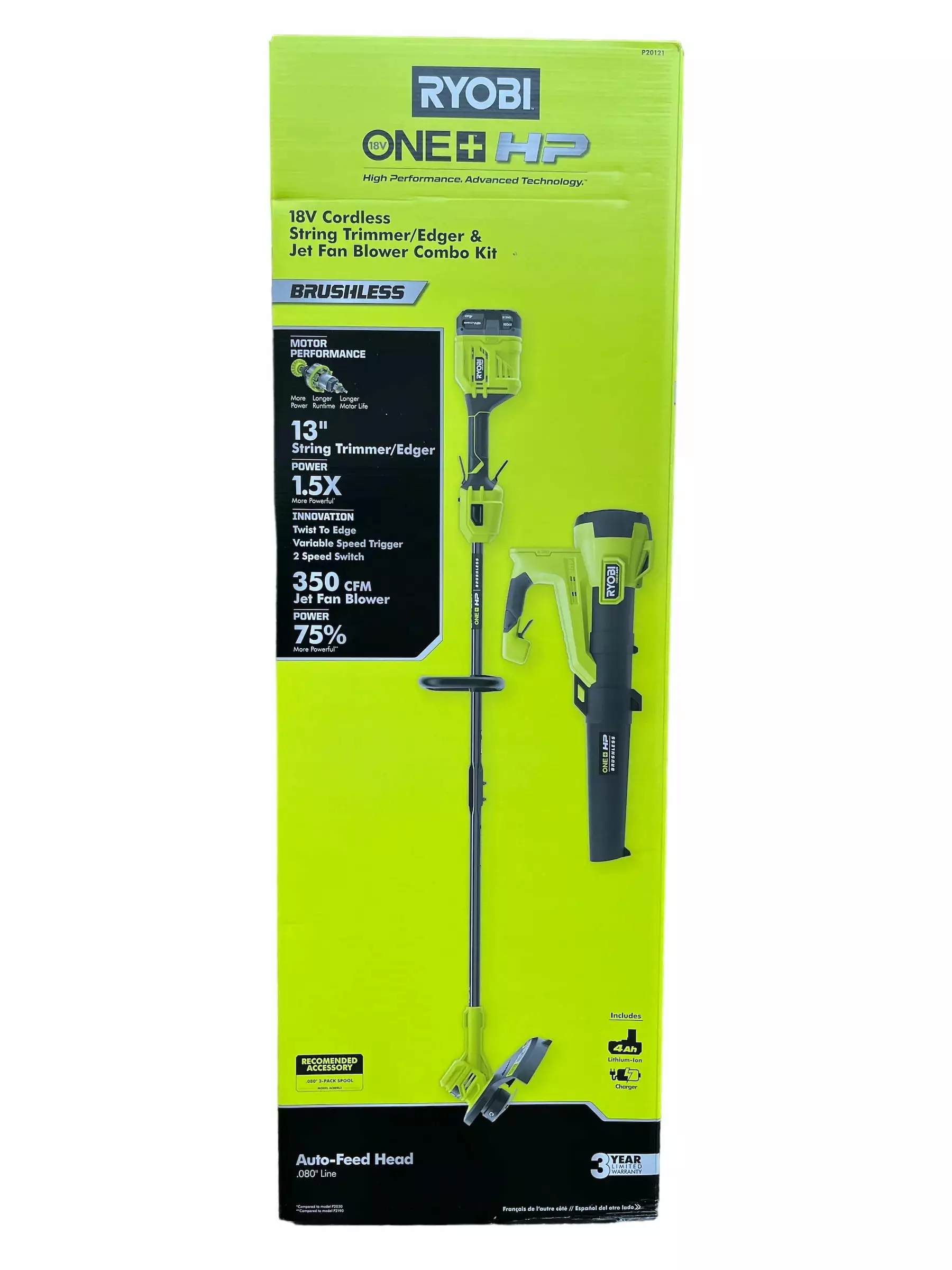 ONE+ HP 18V Brushless Cordless Battery String Trimmer And Leaf Blower ...
