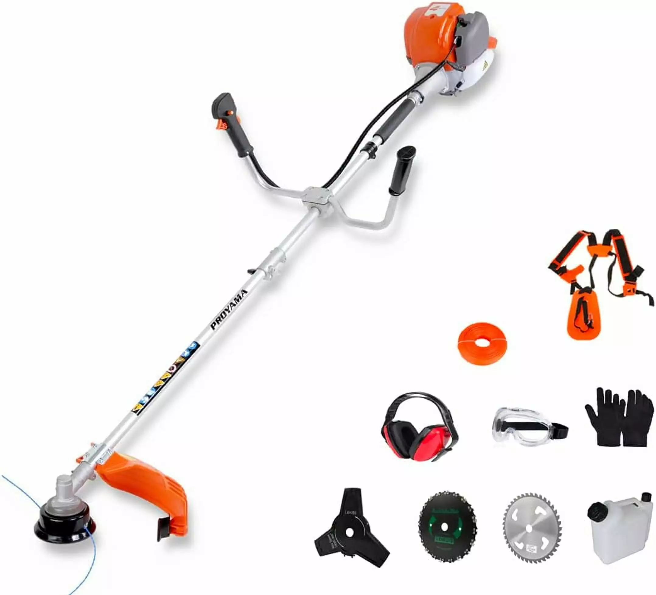 Open Box PROYAMA 40cc Gas Powered 3 In 1 Dual Line Gas String Trimmer ...
