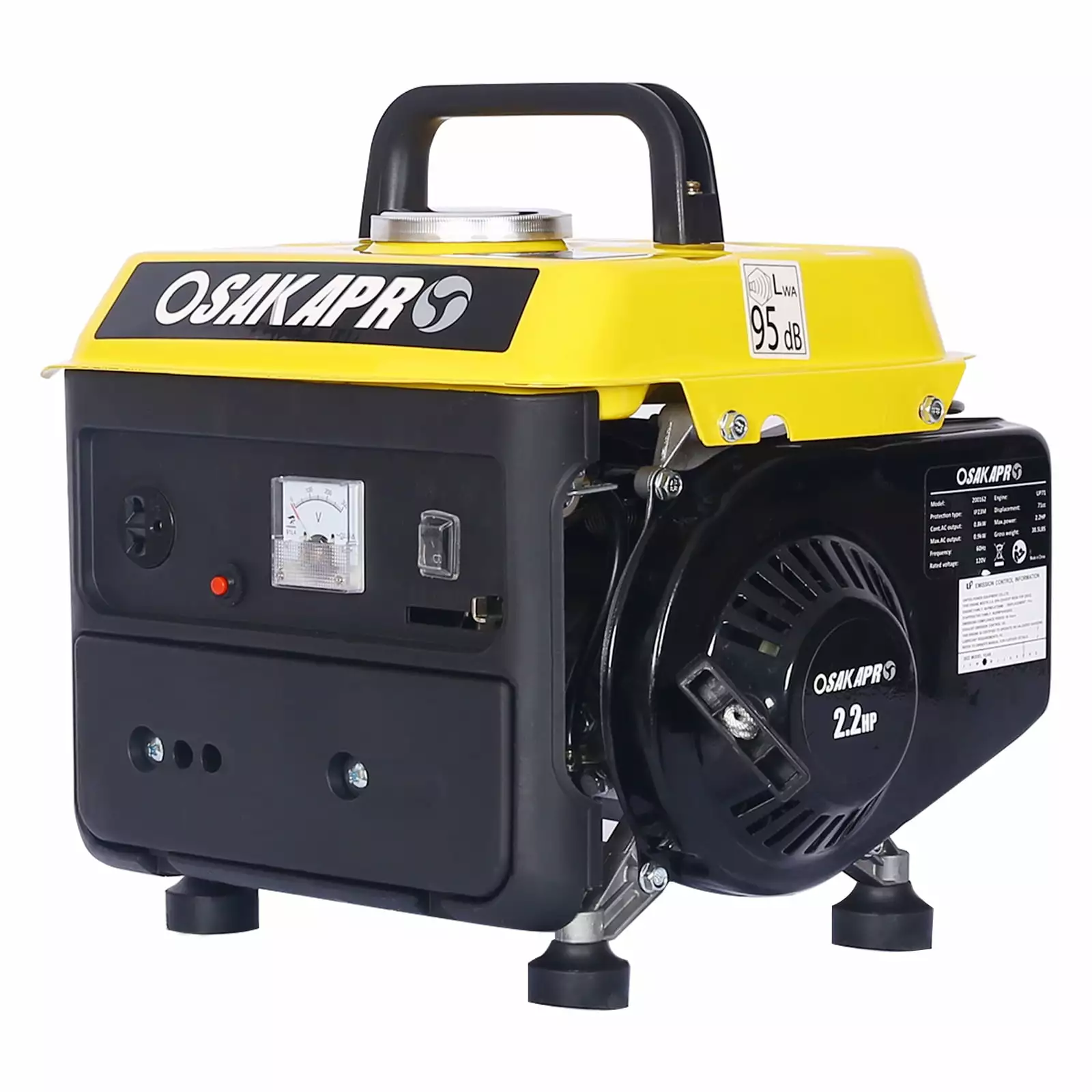 Osakapr PA-82 Travel-friendly Generator 900 Watt Gasoline Generator ...