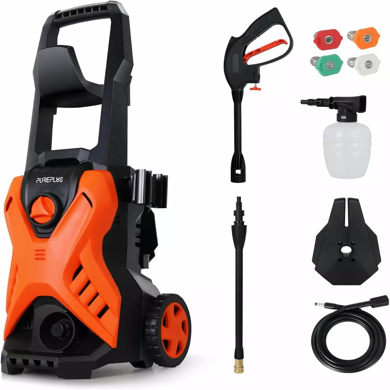 PUREPLUS Electric Pressure Washer Max 3000 PSI 1.8 GPM Power Washer ...