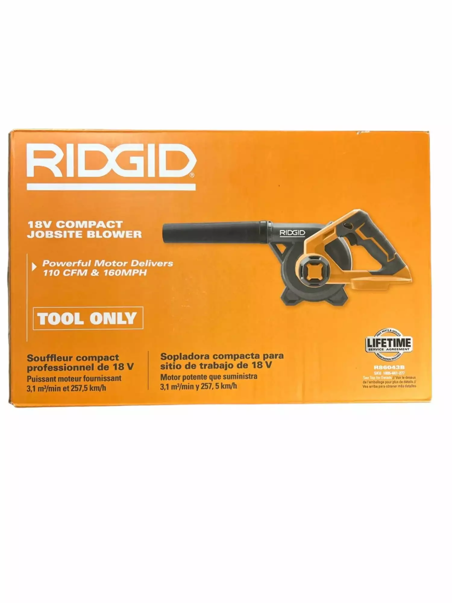 RIDGID 18-Volt Cordless Space-saving Jobsite Blower With Inflator ...