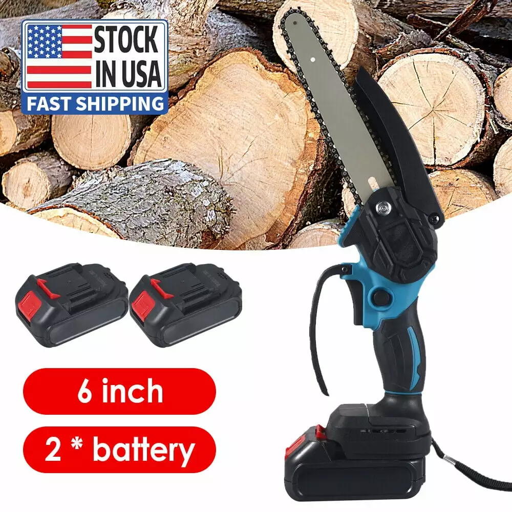Rechargeable 6 Mini Handheld Electric Chainsaw - Cordless Chain Saw ...