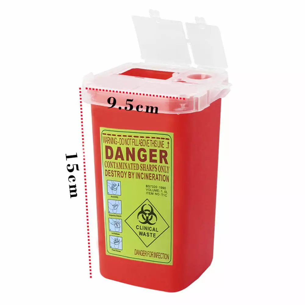 Red Sharps Container Biohazard Needle Disposal Container - Outdoor ...