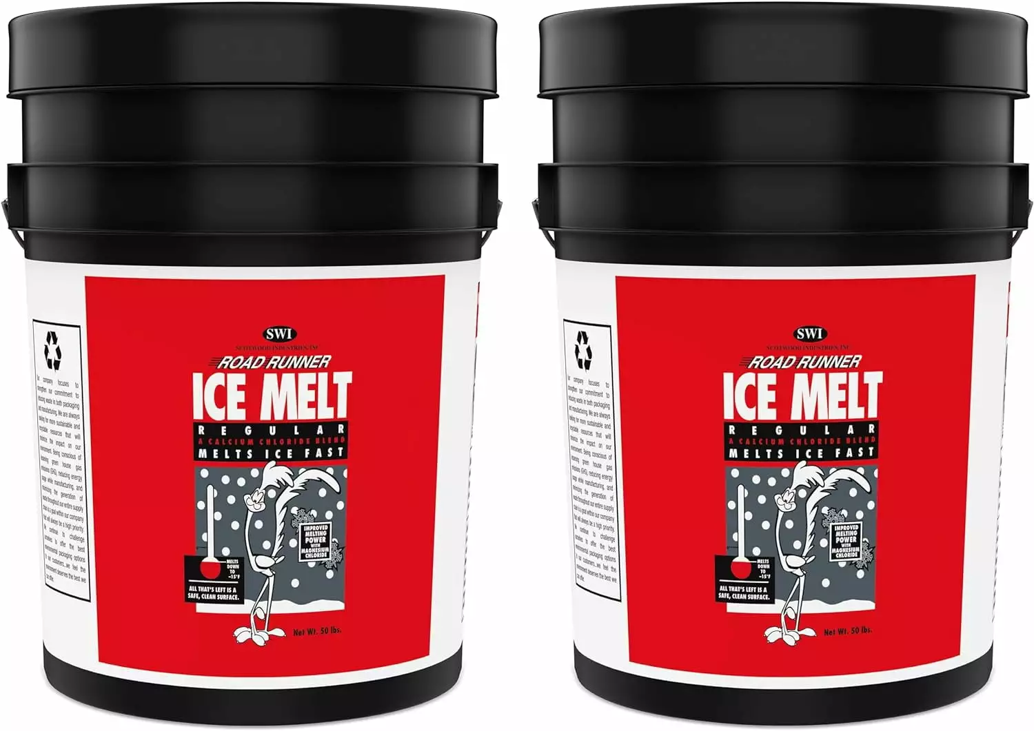Road Runner Ice And Snow Melt Fast Acting Scotwood Industries Pail. 2 ...