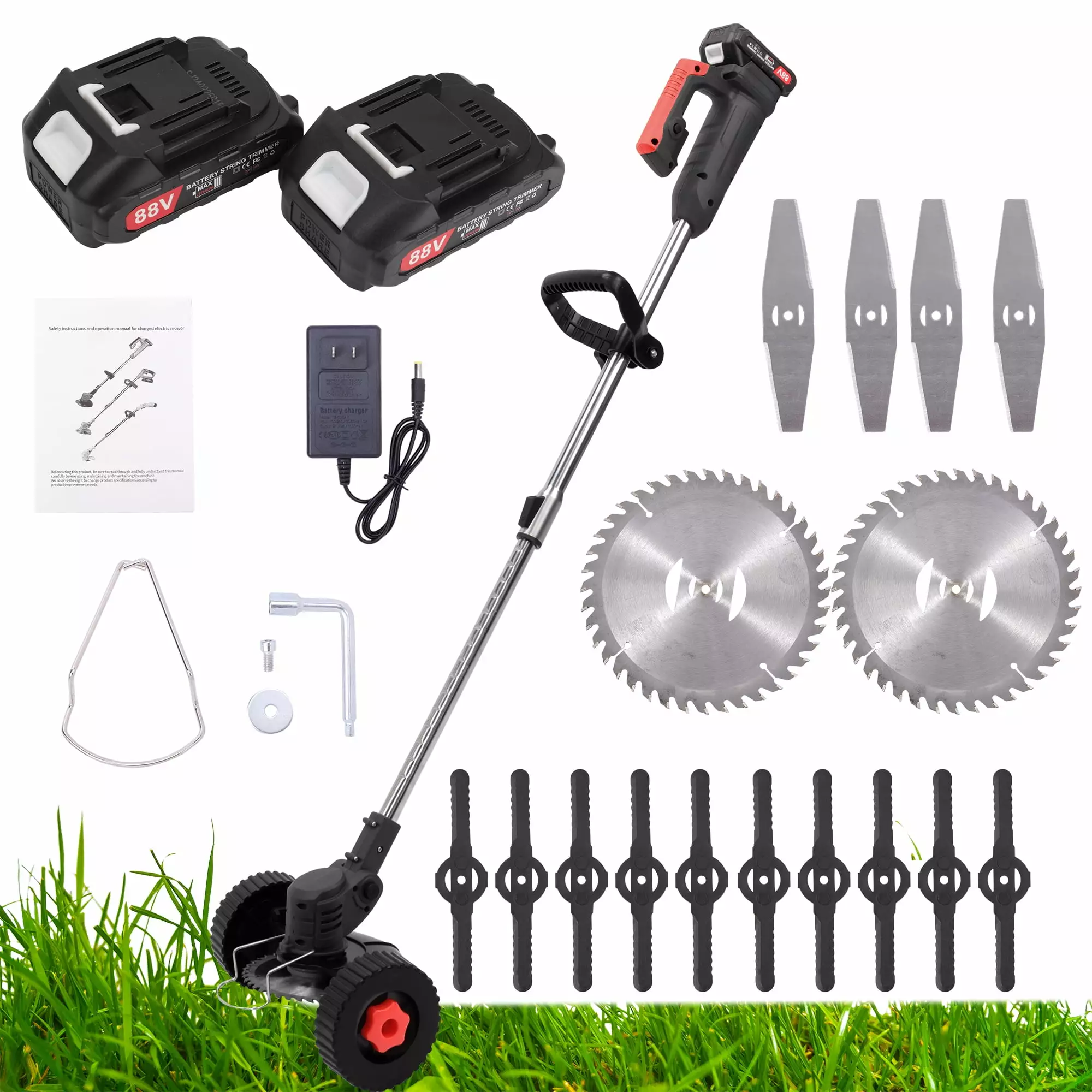 SAYFUT Electric Cordless Weed Lawn Eater Edger Yard Grass String ...