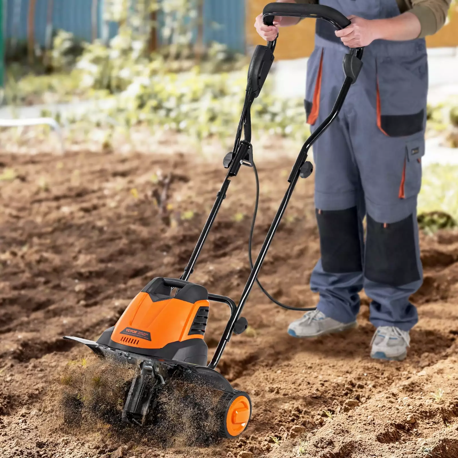 SKYSHALO 12 Amp Electric Tiller Corded Electric Tiller/Cultivator 18 W ...