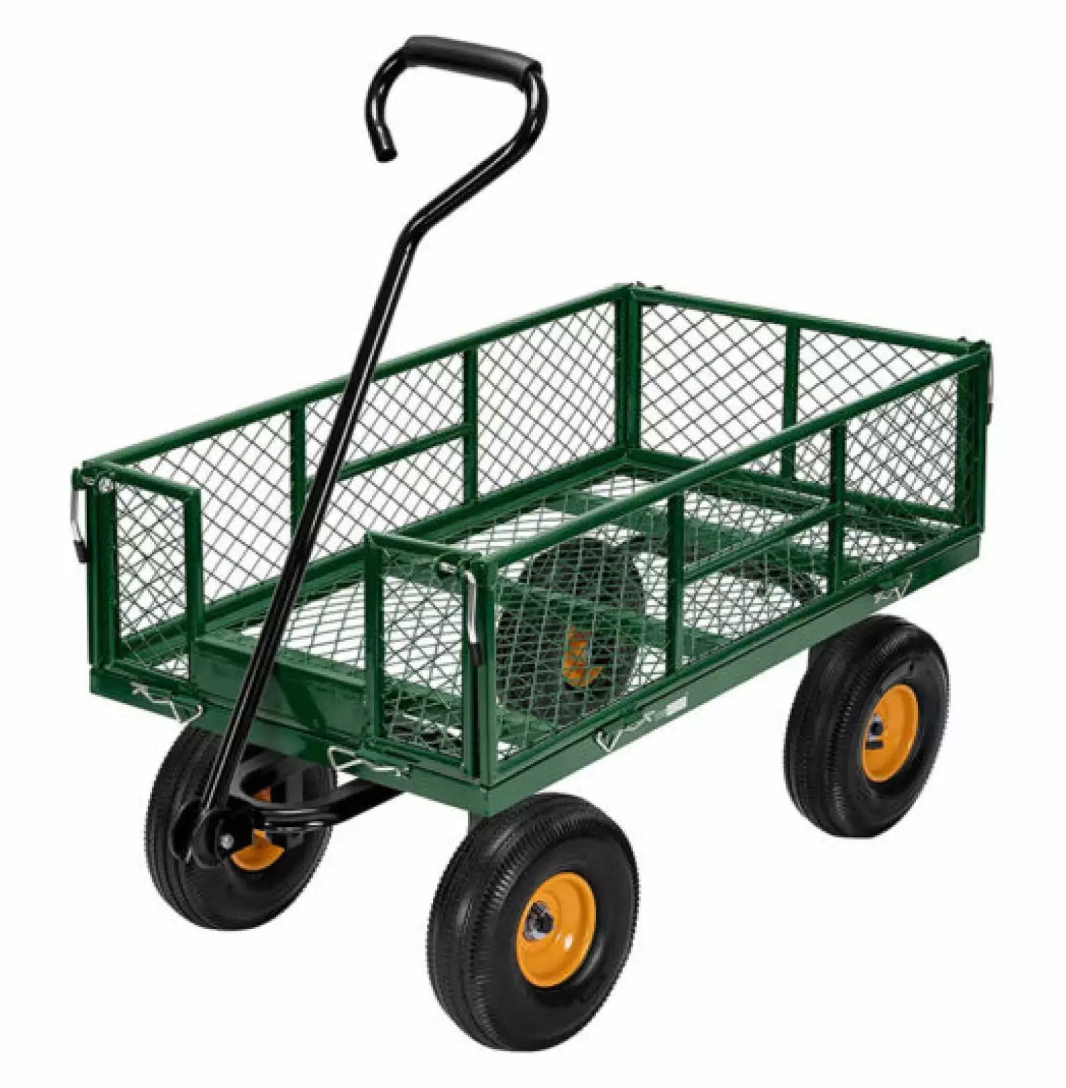 Steel Garden Cart Utility Wagon 1100 Lbs W/ Removable Sides Yard Lawn ...