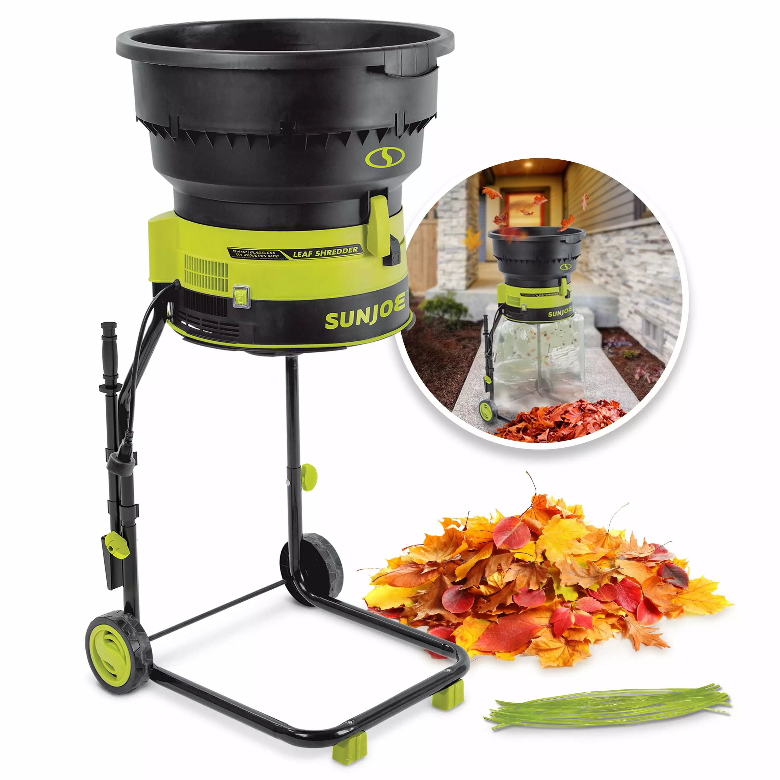 Sun Joe Electric Leaf Mulcher & Shredder. 17:1 Reduction. 15-Amp ...