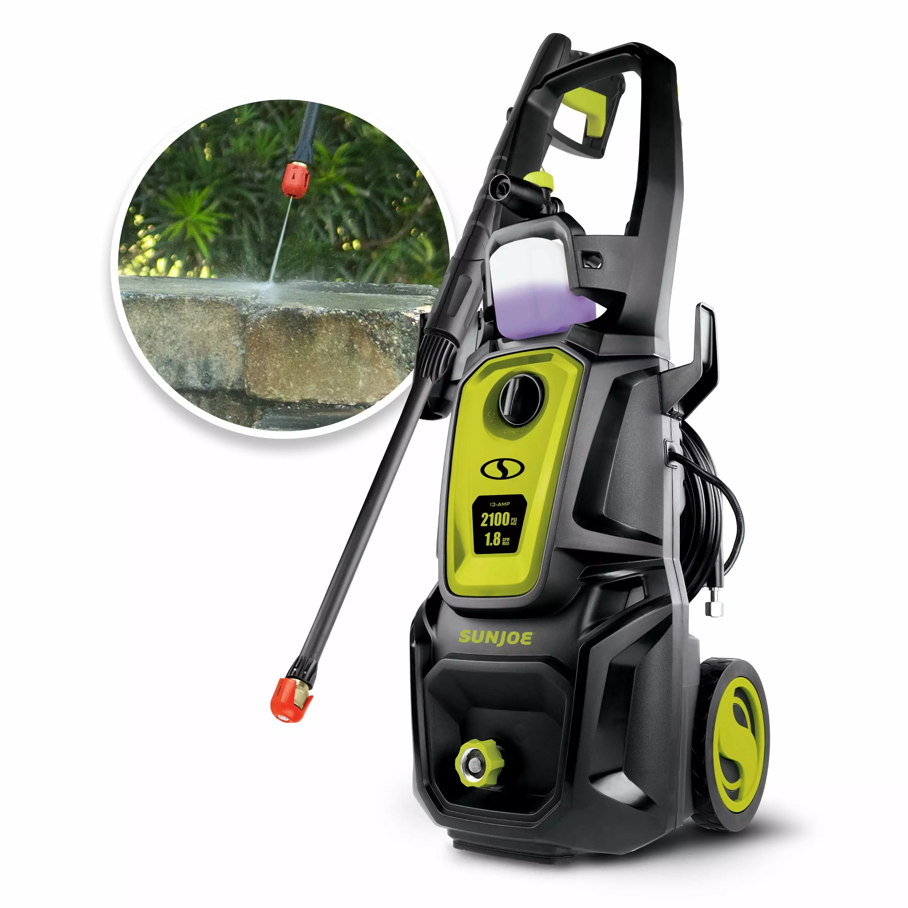 Sun Joe Electric Pressure Washer. Foam Cannon & Quick-Connect Nozzles ...