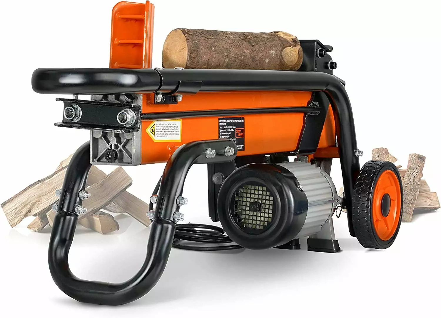 SuperHandy Log Splitter Travel-friendly Horizontal Full Beam With Steel ...