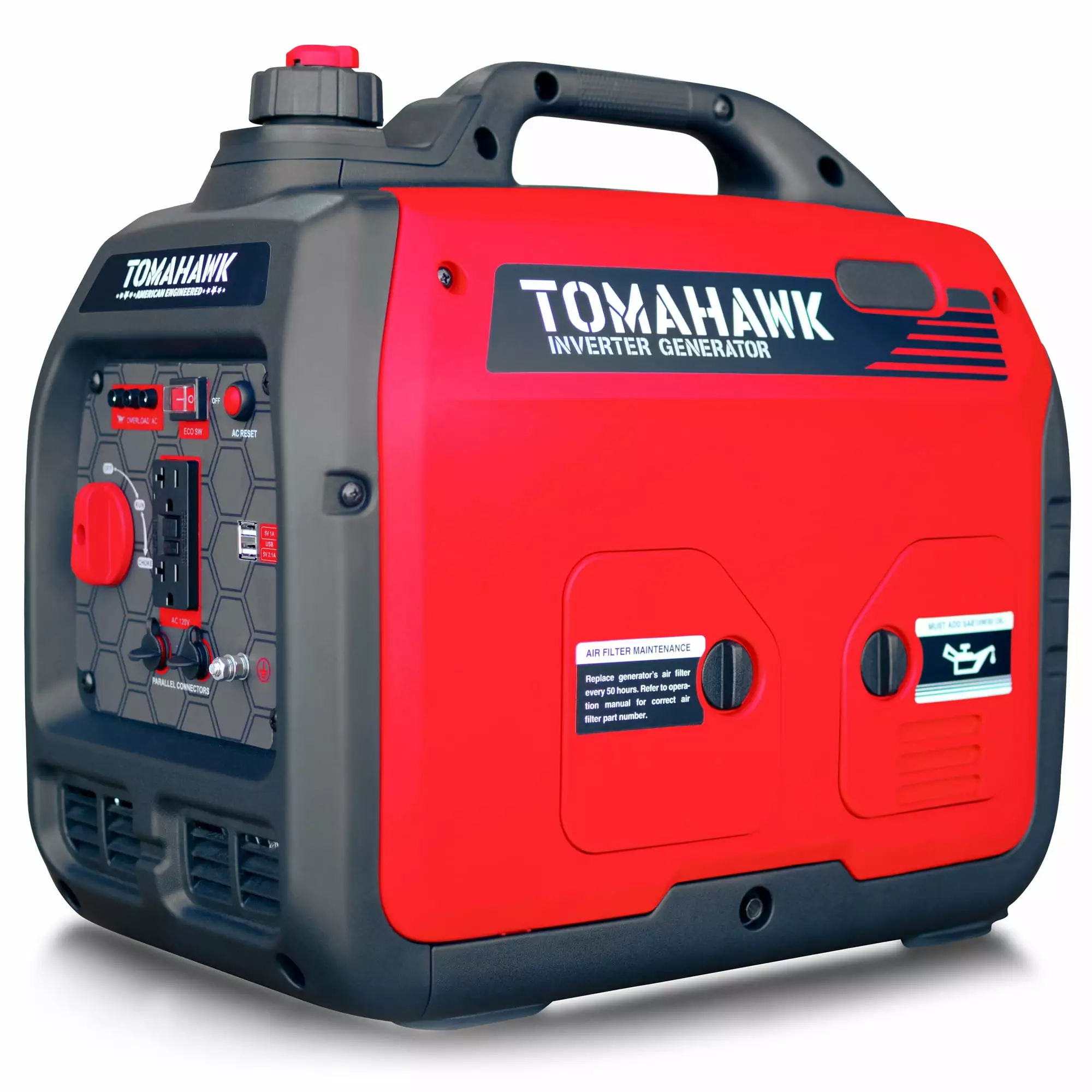 TOMAHAWK 2000 Watt Inverter Generator Super Quiet Travel-friendly Power ...