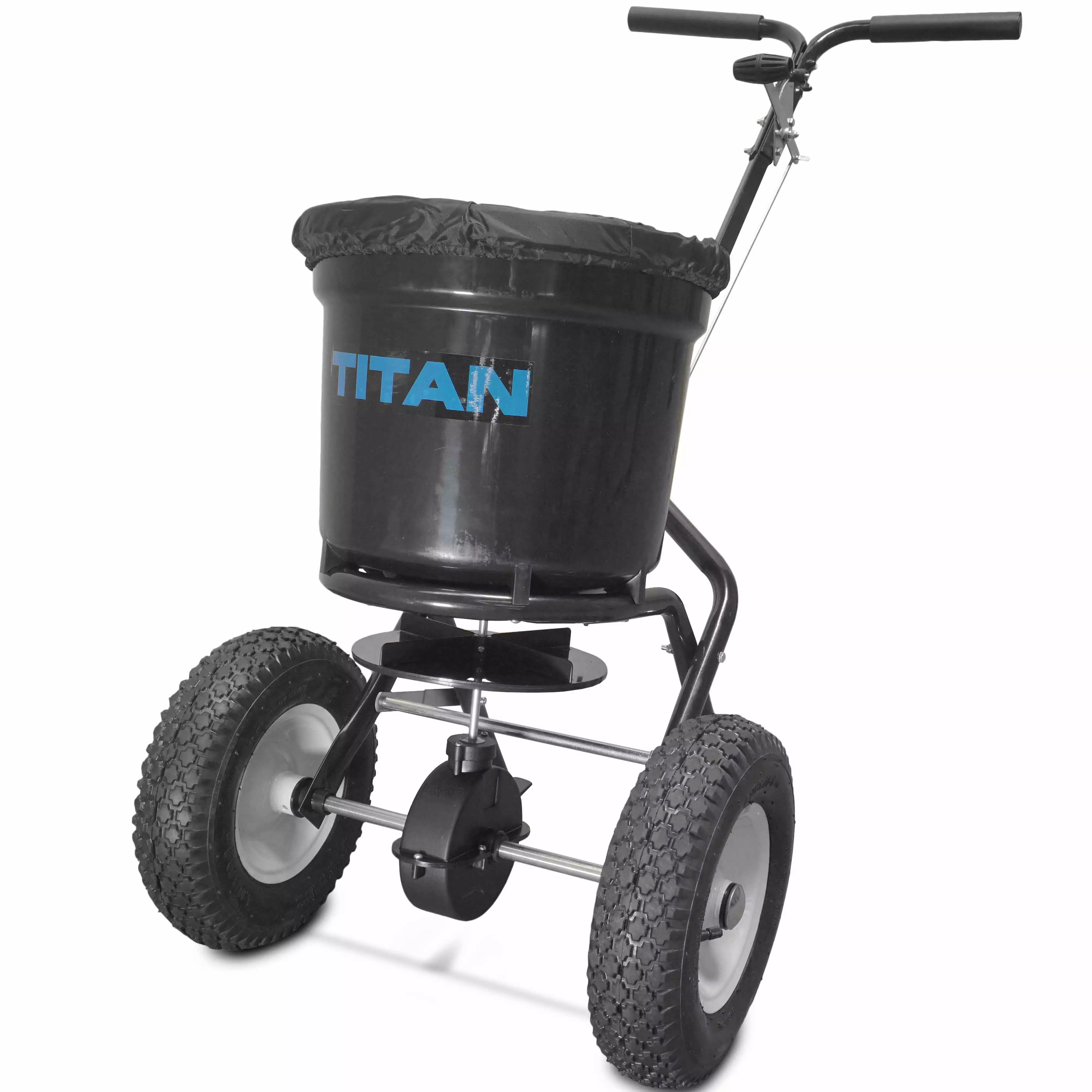 Titan Attachments Broadcast Spreader 50 Lb. Drum 3 Positions Fertilizer ...