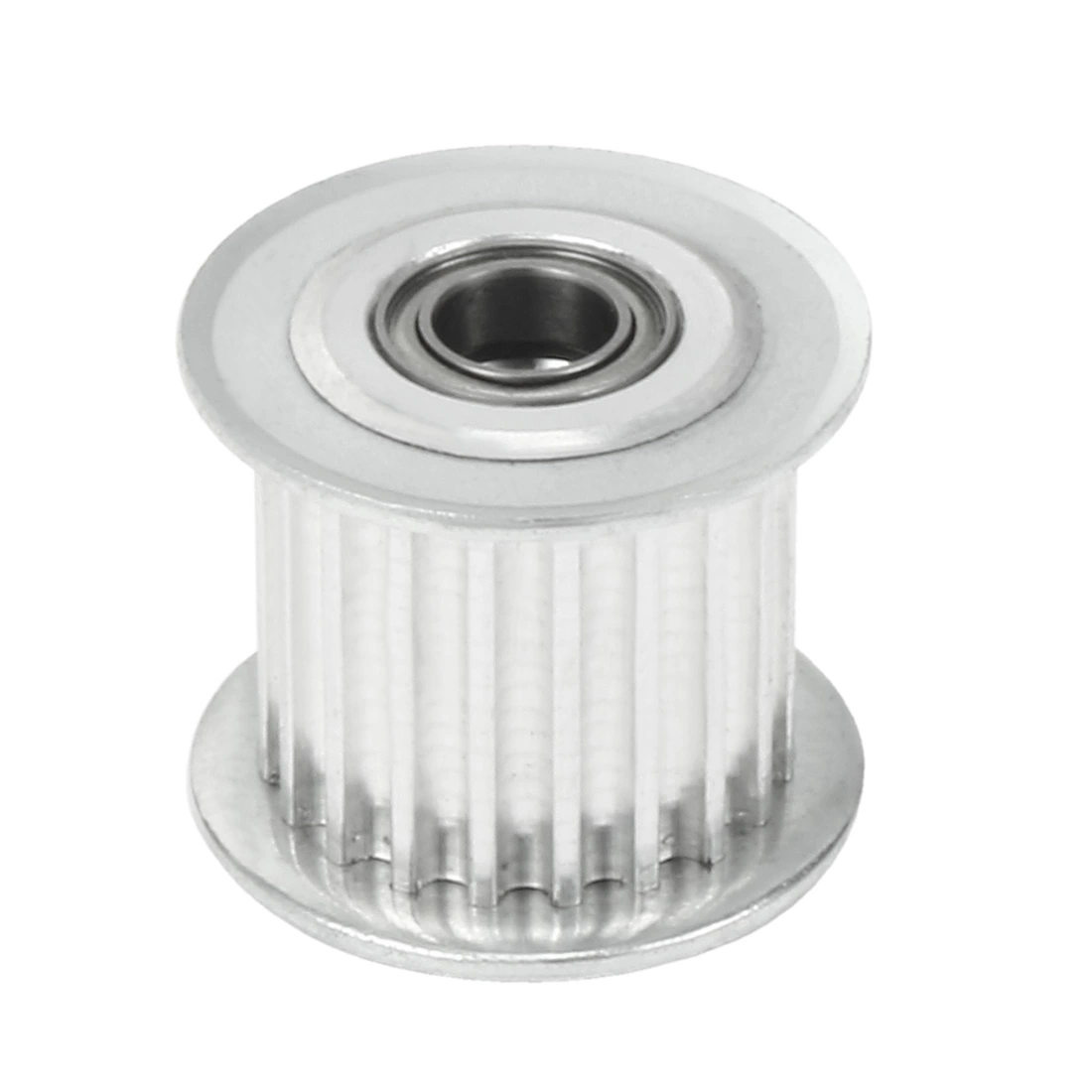 Uxcell 20T 5mm Bore 3mm Pitch Aluminum Timing Belt Pulley With Bearing ...