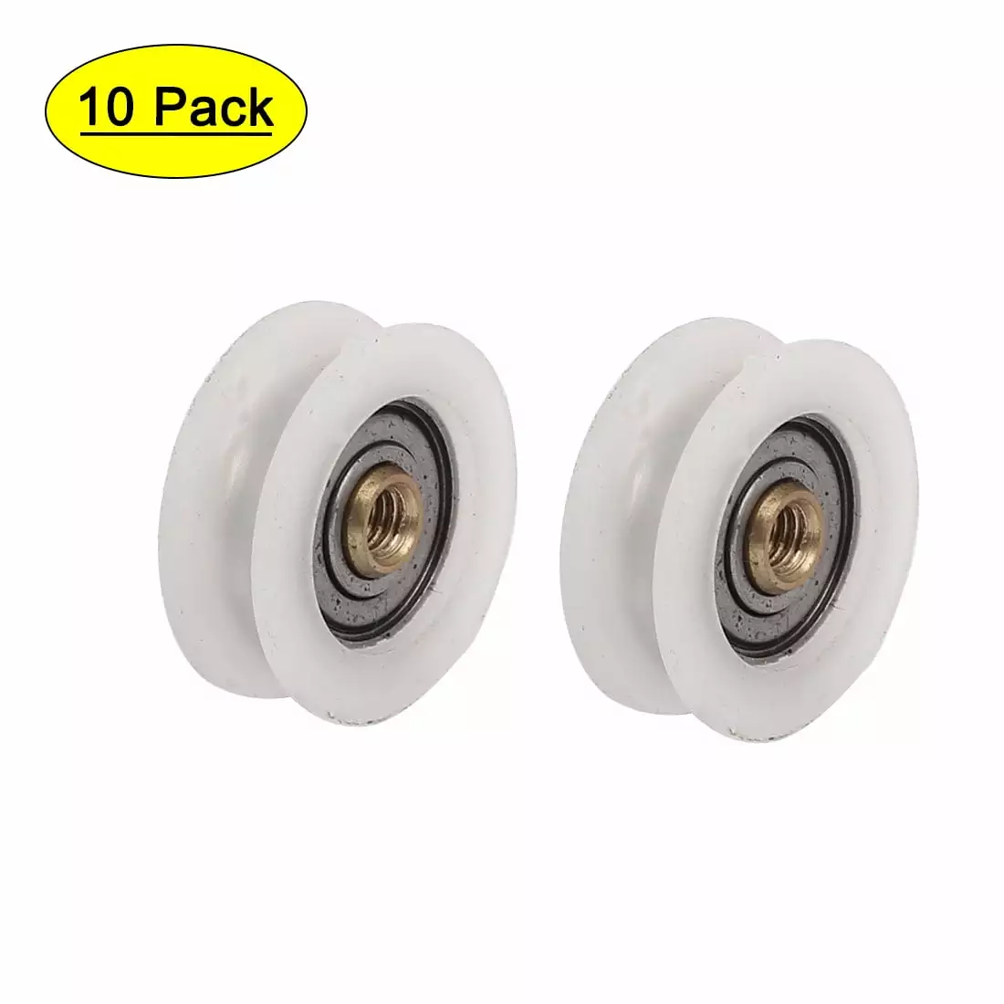 Uxcell Round Groove Nylon Pulley Wheels Roller 10 Pcs For 5mm Rope ...