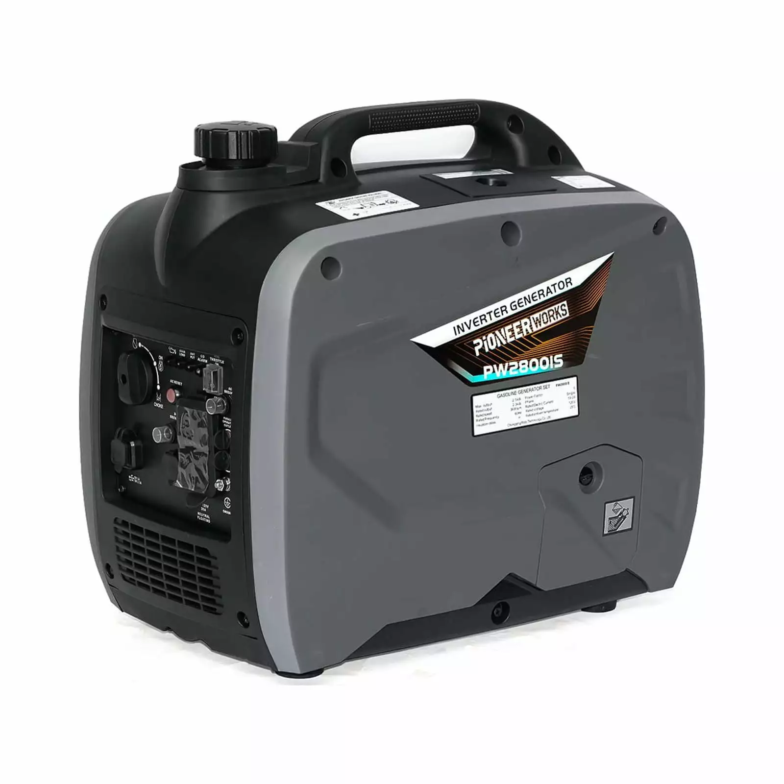 WhizMax Travel-friendly Inverter Generator 2500W Ultra Quiet Gas Engine ...