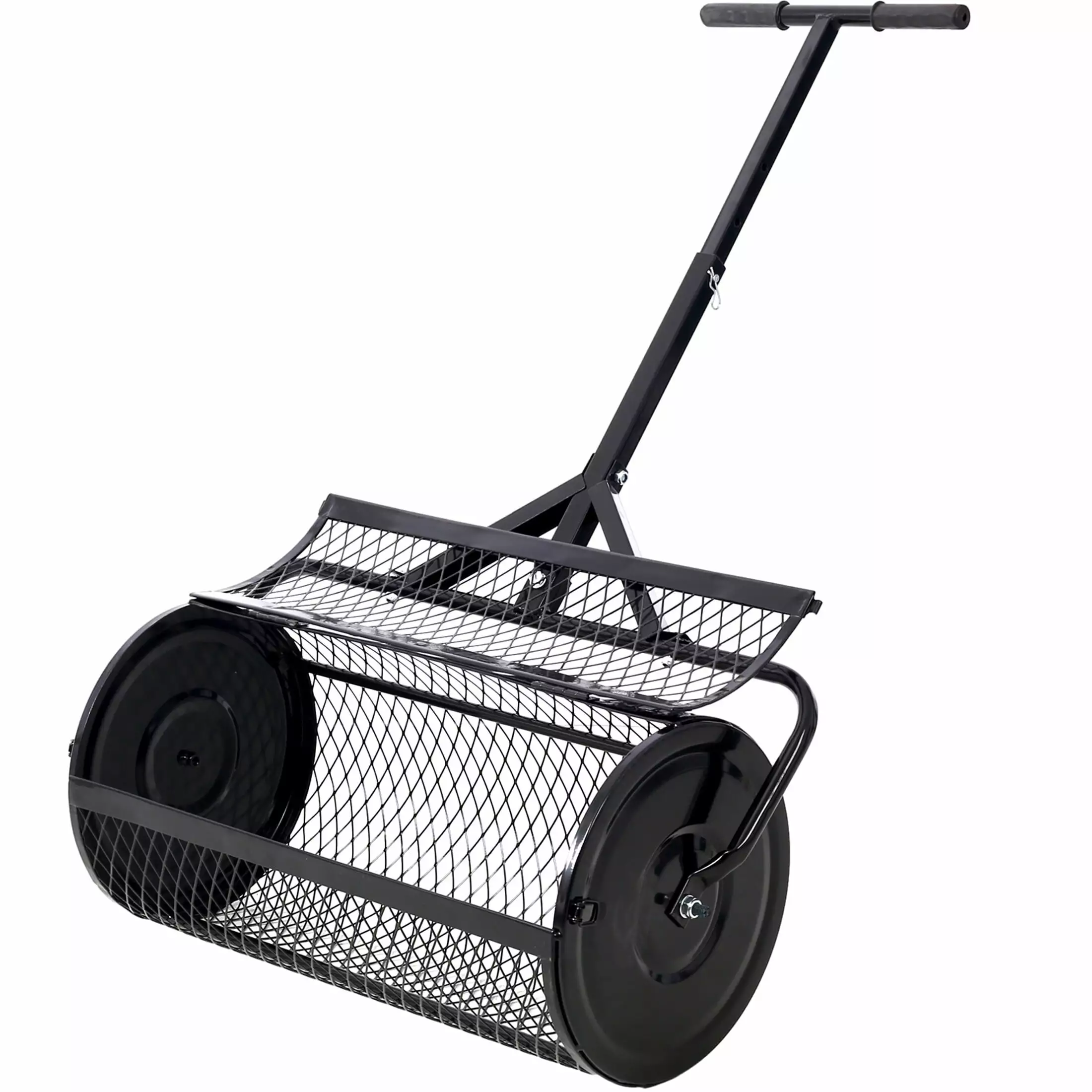 YJTONWIN 24 In Black Peat Moss Spreader Compost Spreader Metal Mesh ...