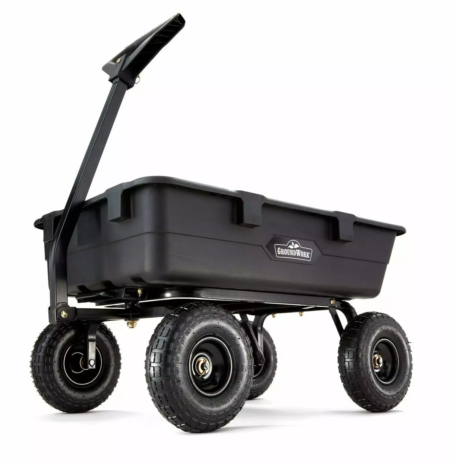GroundWork 800 Lb. Capacity Pro Series Poly Dump Cart - PowerGardenGear