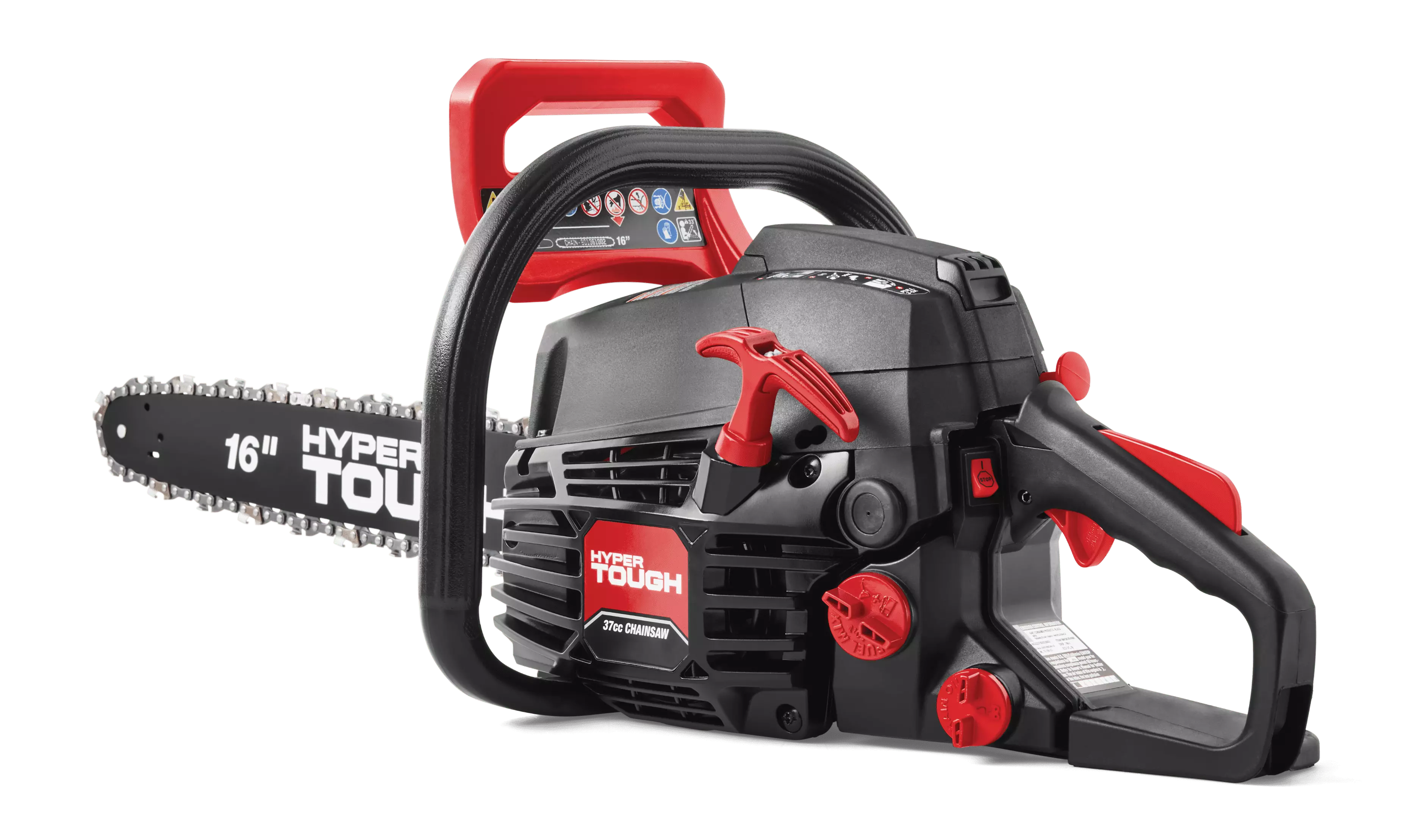 Hyper Tough 16-inch Gas Chainsaw 38cc 2-Cycle Engine - Outdoor Power Equipment & Garden Tools